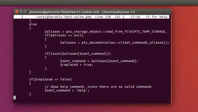 Moe 1.9 Released: GNU's Other Text Editor - Phoronix
