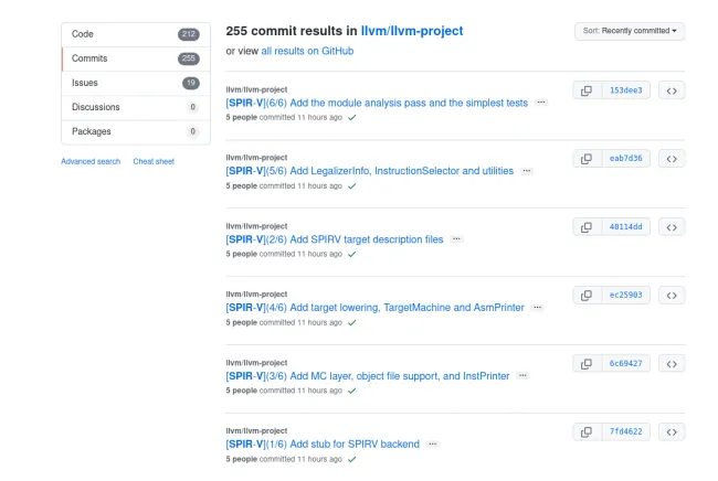 Initial SPIR-V Backend Code Lands In LLVM 15 - Phoronix