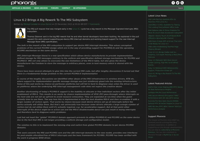 Phoronix.com Dark Mode Support Now Available - Phoronix