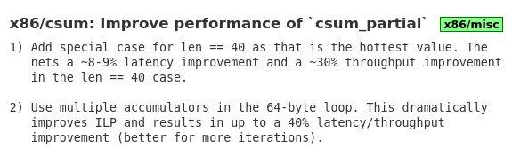 Big Throughput Boost & Lower Latency With New Patch For Linux Checksum Function - Phoronix