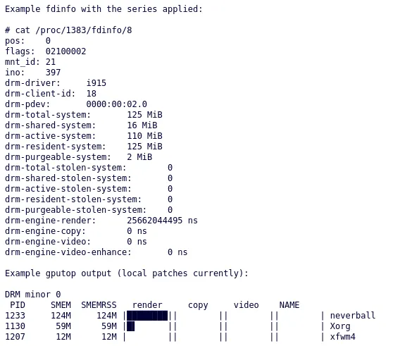 Intel Linux Graphics Driver Continues Work Toward Per-Client Memory Reporting - Phoronix