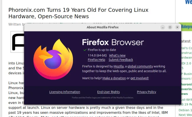 Firefox 114 Available With WebTransport Enabled, Continued DNS Over HTTPS Work - Phoronix