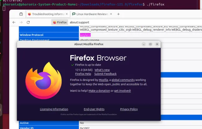 Firefox 121 Now Available With Wayland Enabled By Default - Phoronix
