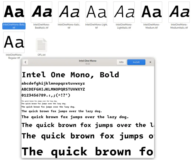 Intel Releases Updated Version Of Its Open-Source Font For Developers - Phoronix