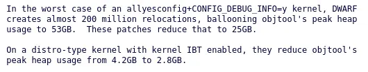Building A Full Linux Debug Kernel Optimized From 53GB To 25GB Heap Use - Phoronix