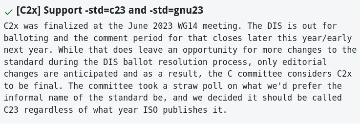 LLVM Clang Now Supports -std=c23 - Phoronix