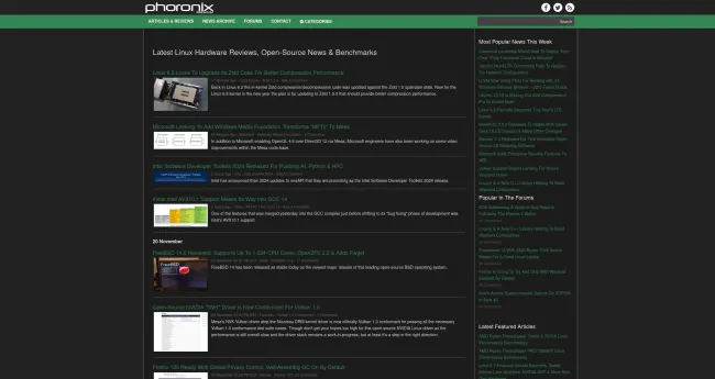 Phoronix Premium Cyber Week Sale For Ad-Free, Single Page Articles & Native Dark Mode - Phoronix