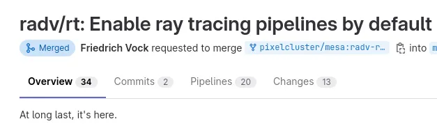 RADV Ray-Tracing Enabled By Default For Mesa 23.2 - Phoronix