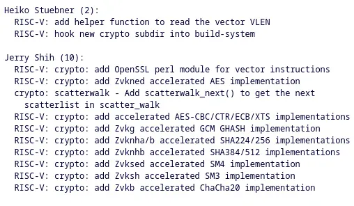 Linux Patches Speed Up Kernel Crypto Functions With Risc V Vector Extensions Phoronix 