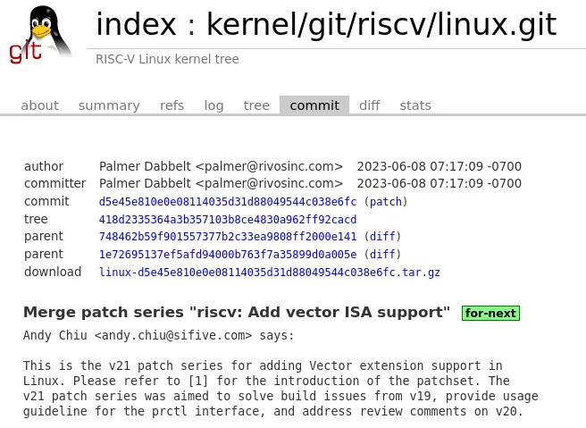 RISC-V Vector ISA Support Slated For Linux 6.5 - Phoronix