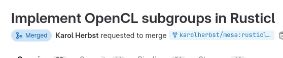 Mesa's Rusticl Implements OpenCL Subgroups - Phoronix