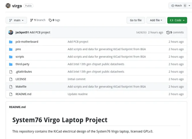 System76 Begins Publishing "Virgo" Laptop PCB Design Specs, Confirms Intel Raptor Lake - Phoronix
