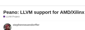 AMD's Newest Open-Source Surprise: "Peano" - An LLVM Compiler For Ryzen AI NPUs - Phoronix