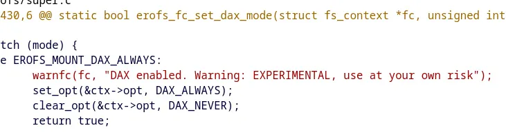 EROFS Drops "Experimental" Warning For FSDAX With Linux 6.9 - Phoronix