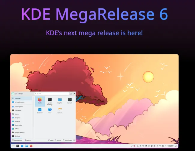 KDE MegaRelease 6 Debuts For Plasma 6.0, KF6 & Gear 24.02 - Phoronix