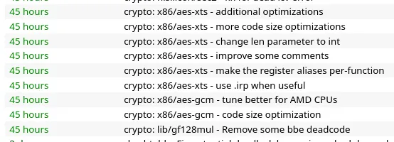 Faster AES-GCM & AES-XTS Crypto For AMD CPUs With Linux 6.14 - Phoronix