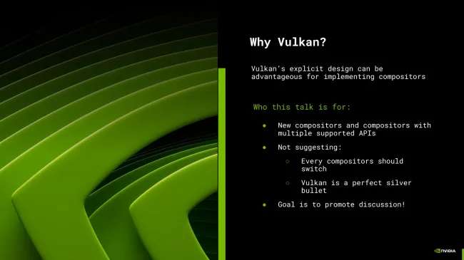 NVIDIA Shares Wayland Driver Roadmap, Encourages Vulkan Wayland Compositors - Phoronix