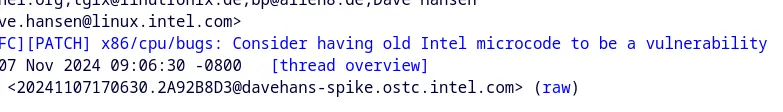 Intel Linux Patch Would Report Outdated CPU Microcode As A Security Vulnerability - Phoronix