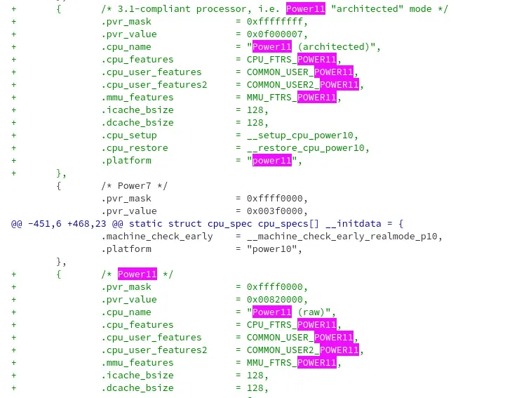 Initial IBM Power11 Enablement Begins With Linux 6.9 - Phoronix