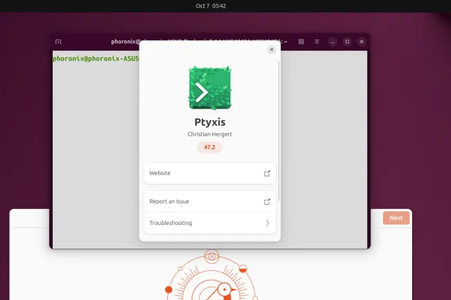 The Speedy Ptyxis Terminal Emulator Available On Ubuntu 24.10 - Phoronix