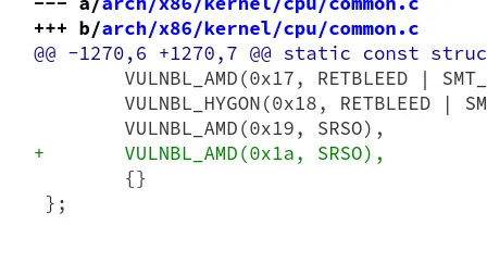 Linux Prepares AMD "SRSO_USER_KERNEL_NO" Support For Zen 5 CPUs - Phoronix