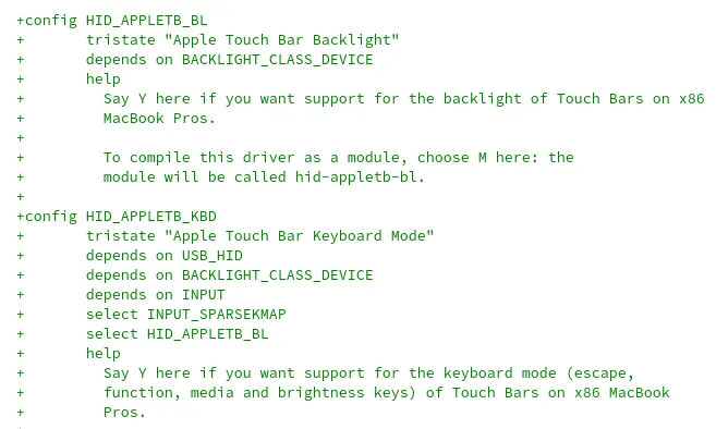 Apple Touch Bar Backlight & Keyboard Mode Drivers Slated For Linux 6.15 - Phoronix