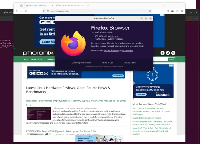 Firefox 139.0 Now Available With Faster HTTP/3 Upload Performance - Phoronix