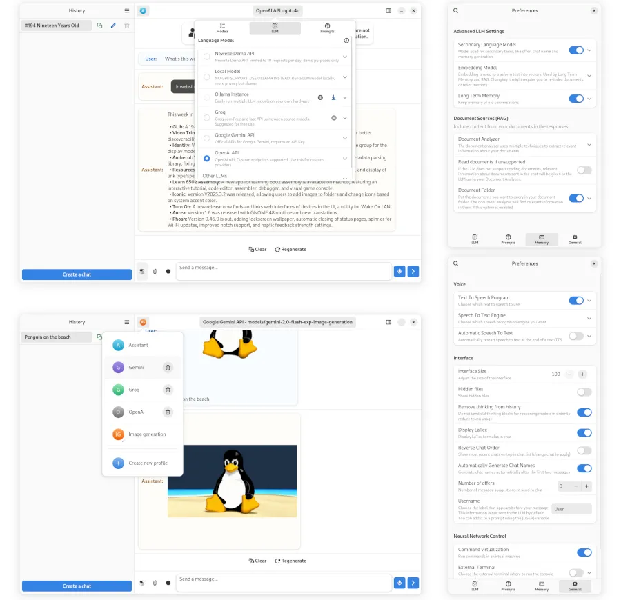 GNOME AI Virtual Assistant "Newelle" Reaches Version 1.0 Milestone ...