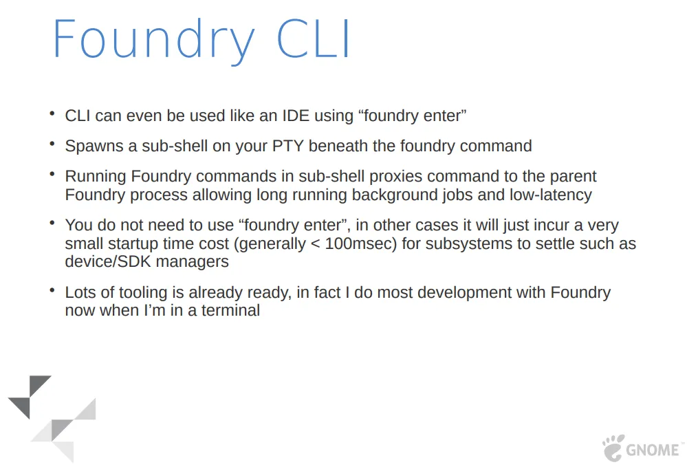 GNOME Foundry Taking Shape As "An IDE In A Box" With CLI Tooling - Phoronix