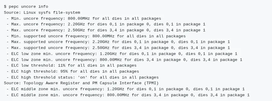 Intel PEPC 1.6 Released For Tuning Efficiency Latency Control "ELC ...