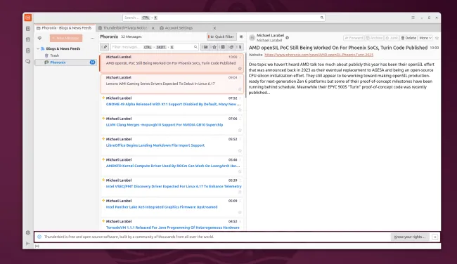 Thunderbird 140 Mail Client Debuts As Newest ESR Release - Phoronix