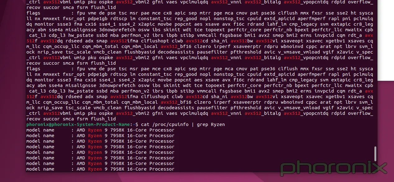 [Phoronix] AMD Zen 4 AVX-512 Performance Analysis On The Ryzen 9 7950X Image (Zen4 Avx512 3)