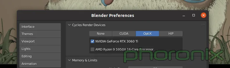 [Phoronix] AMD HIP vs. NVIDIA CUDA vs. NVIDIA OptiX On Blender 3.2 ...