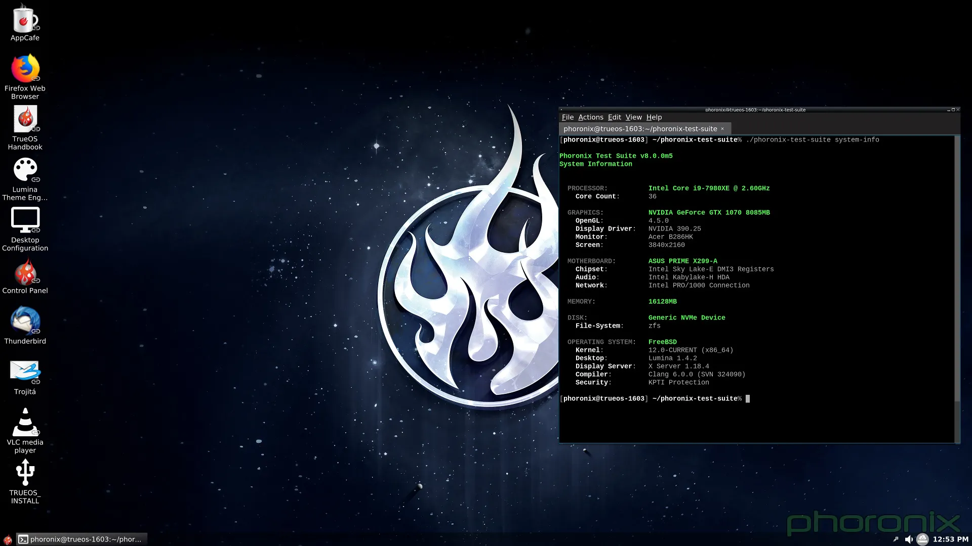 Phoronix Trueos Freebsd Openbsd And Dragonflybsd Against Linux Windows 10 Benchmarks Image