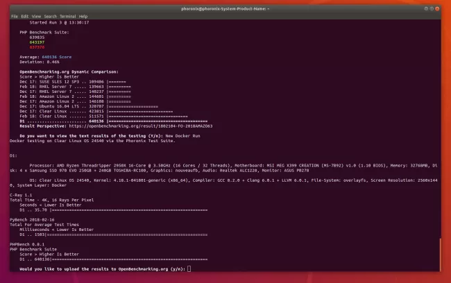 Quickly & Easily Running Benchmarks On Docker With "phoronix/pts ...