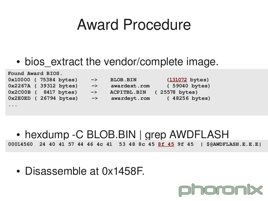 [Phoronix] How To Reverse Engineer A Motherboard BIOS Image (Coreboot ...