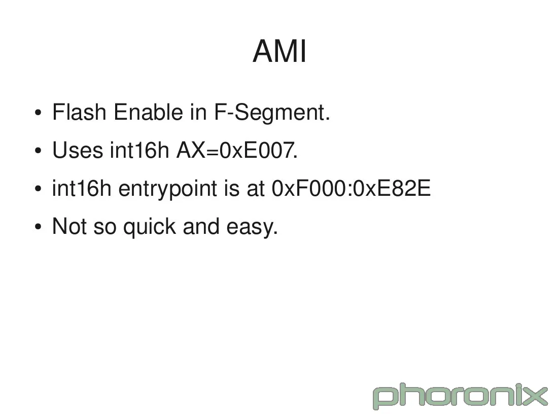 [Phoronix] How To Reverse Engineer A Motherboard BIOS Image (Coreboot ...