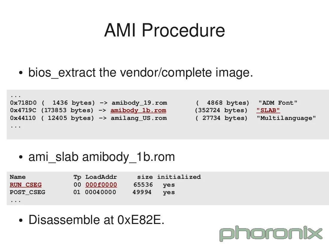 [Phoronix] How To Reverse Engineer A Motherboard BIOS Image (Coreboot ...