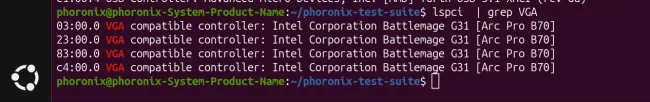 Running Four Intel Graphics Cards Under Linux On Ubuntu 26.04 - Phoronix