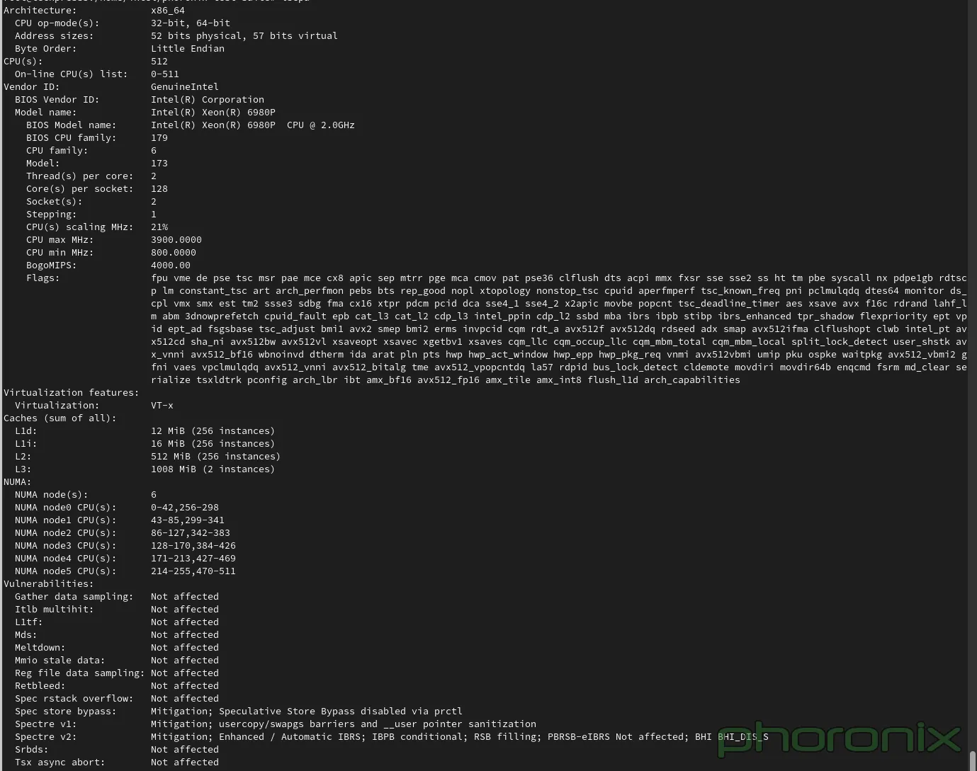 [Phoronix] Intel Xeon 6980P "Granite Rapids" Linux Benchmarks Image ...