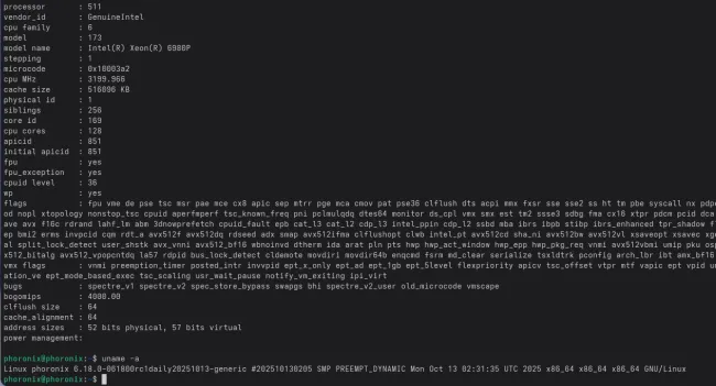 An Early Look At Linux 6.18 Performance With Intel Xeon 6 Granite Rapids - Phoronix