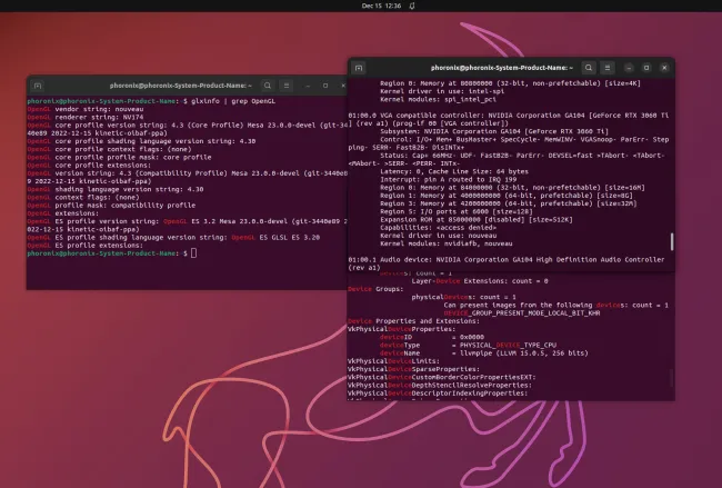 Running The New Open-Source NVIDIA GeForce RTX 30 Series Support In Linux 6.2 - Phoronix