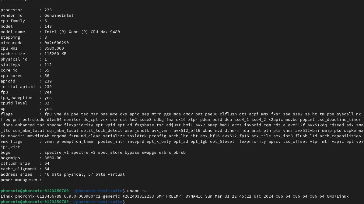 Intel Xeon Max Sees Some Performance Gains For OpenVINO & ONNX With Linux 6.9 - Phoronix