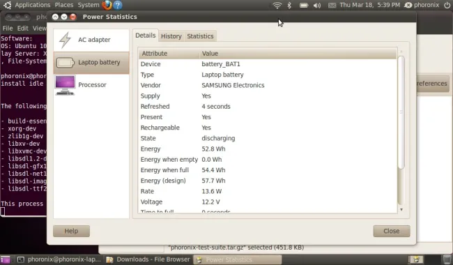 Testing The Power Management Of Ubuntu 10.04 - Phoronix