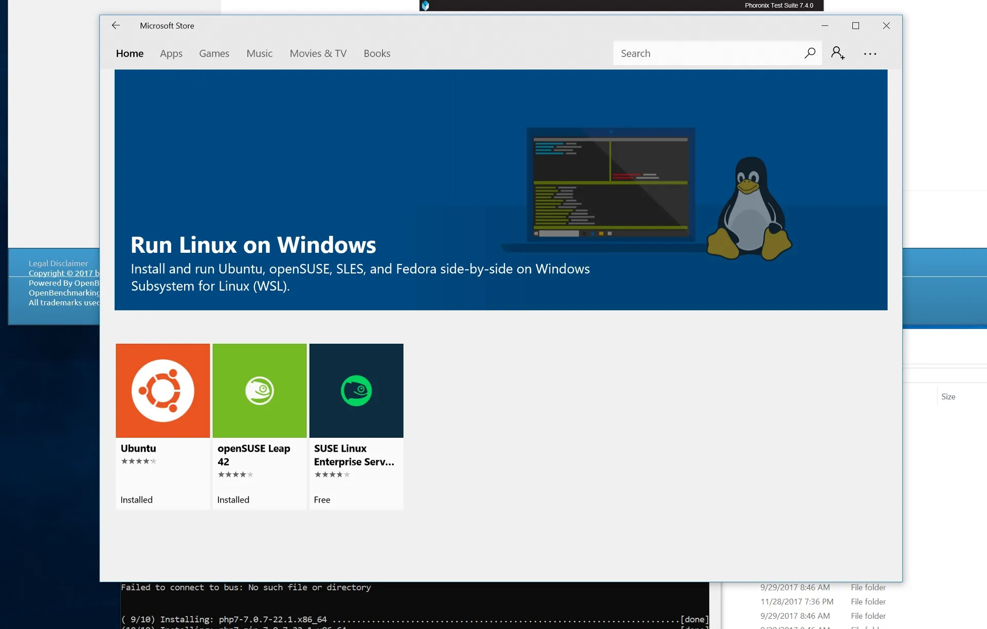 Windows 10 Wsl Vs Linux Performance For Early 2018 Phoronix Ubuntu
